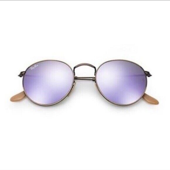 Ray-Ban | Accessories | Rayban Rb3447 Round Metal Bronze Frame Lilac ...